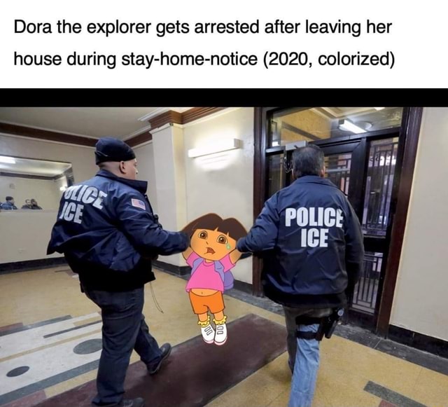 Dora the explorer gets arrested after leaving her house during stay ...
