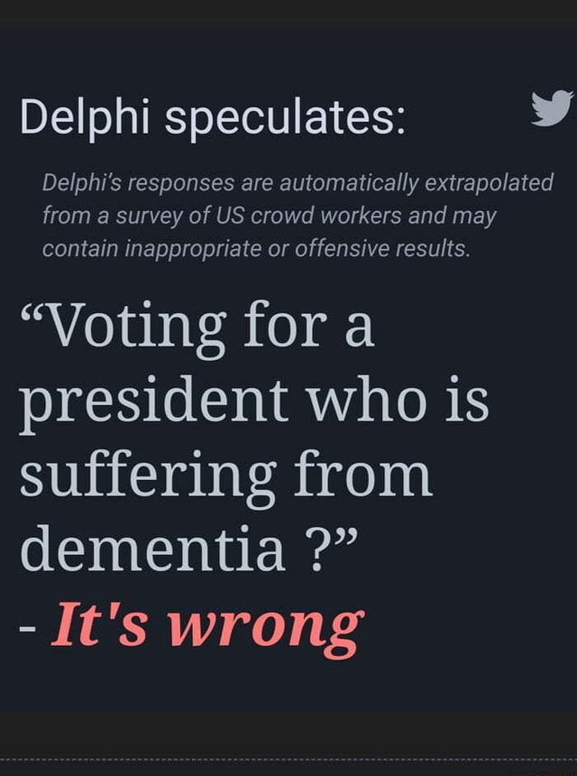 Delphi speculates: Delphi's responses are automatically extrapolated ...