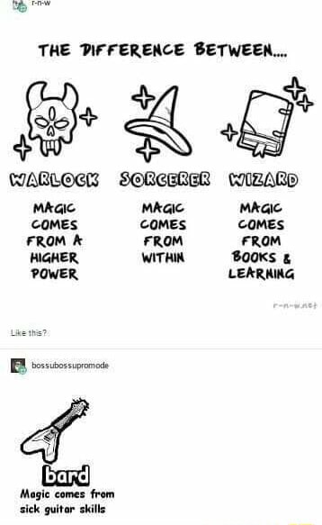 THE DIFFERENCE BETWEEN... WABLOGE wIZARD MAGIC MAGIC cOMES cOMES FROM ...