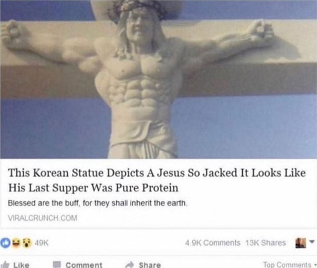 This Korean Statue Depicts A Jesus So Jacked It Looks Like His Last ...