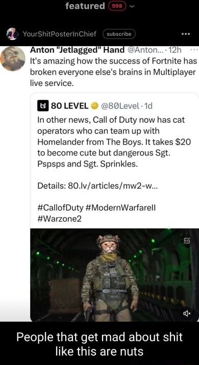 Featured Hand @Anton... It's amazing how the success of Fortnite has ...