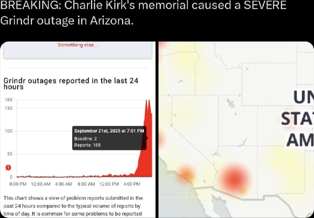 BREAKING: Charlie Kirk's memorial caused a SEVERE Grindr outage in ...
