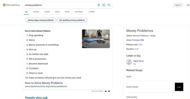 Microsoft Bing money problems ALL IMAGES VIDEOS MAPS NEWS SHOPPING MORE ...