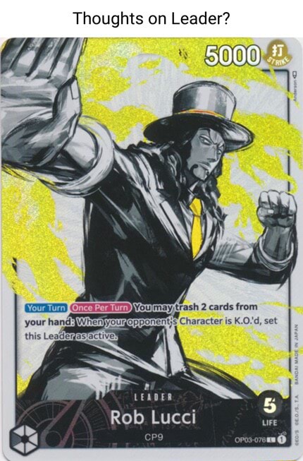 Thoughts on Leader? 5000 Rob Lucci - iFunny