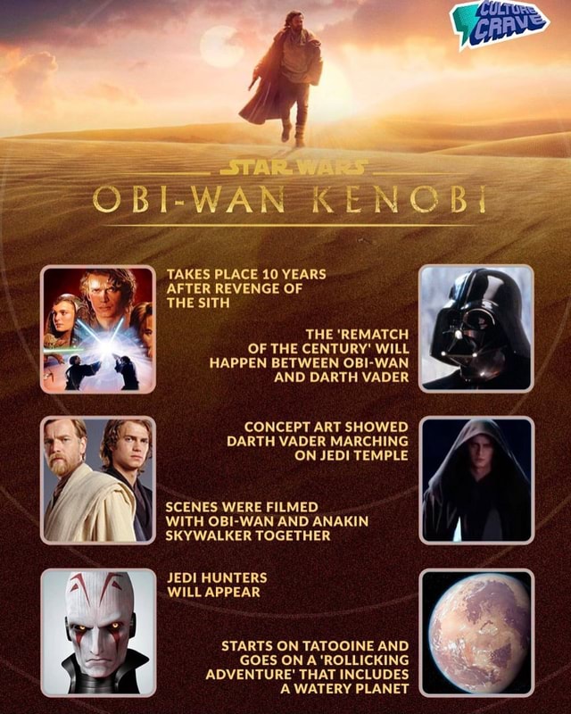 OBI-WAN Bi TAKES PLACE 10 YEARS AFTER REVENGE OF ry) THE SITH THE ...