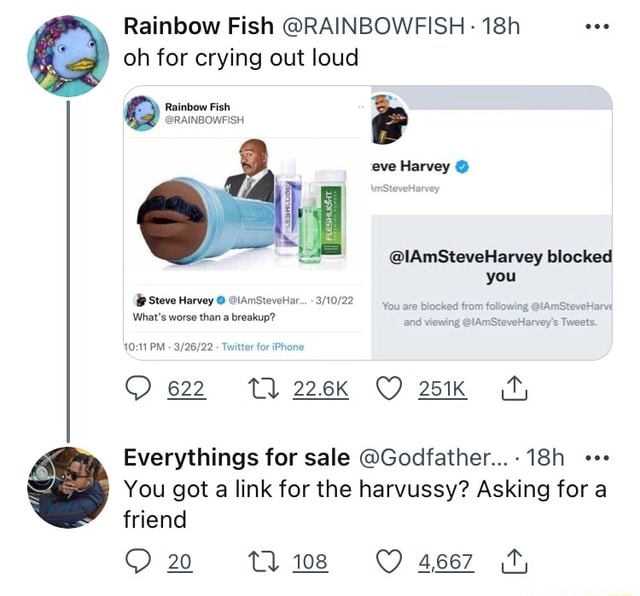 Rainbow Fish @RAINBOWFISH oh for crying out loud Rainbow Fish ...