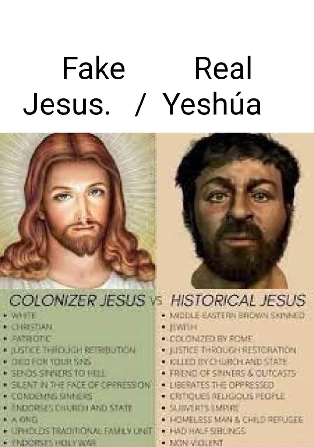 Fake Real Jesus Yeshua Colonizer Jesus Historical Jesus Ap Rotc
