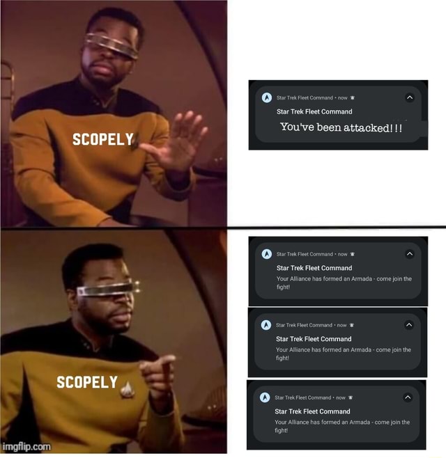 SCOPELY ar Trek Fleet Command now Star Trek Fleet Command You've been ...