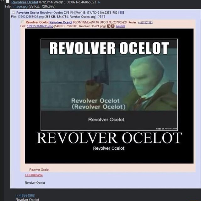 Revolver Ocelot No.46865023 KB, 824x754, Revoher Ocelot File: image jog ...