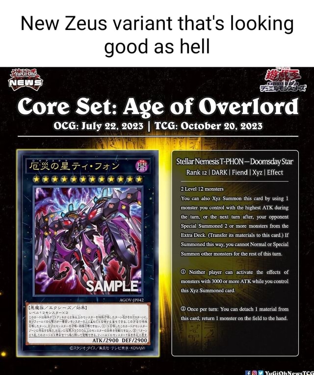 New Zeus variant that's looking good as hell Core Set: Age of Overlord ...