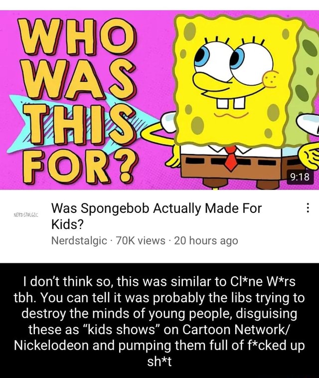 Was Spongebob Actually Made For Kids? Nerdstalgic - views - 20 hours ...
