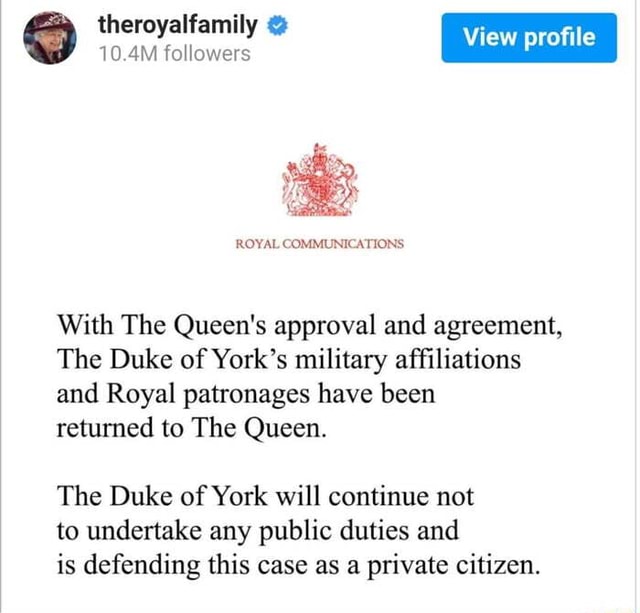 Theroyalfamily & 10.4M followers ROYAL COMMUNICATIONS With The Queen's ...