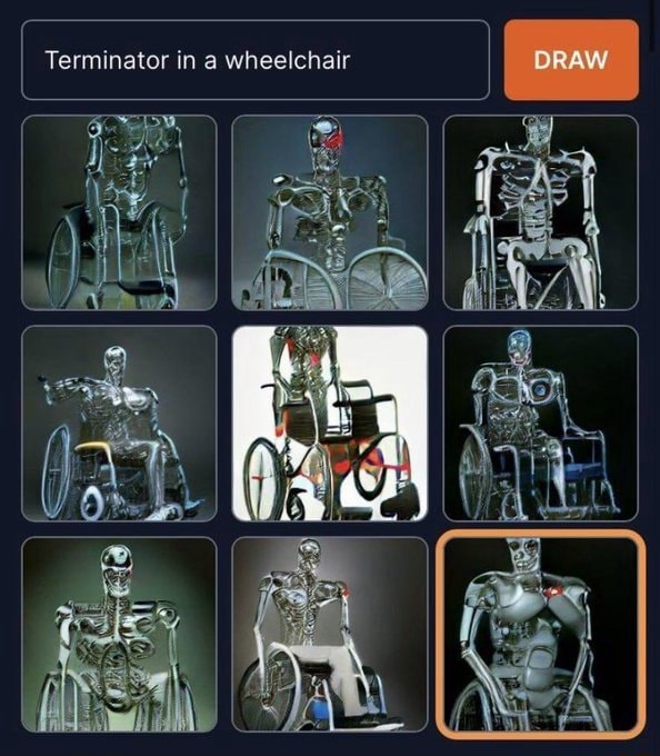 Terminator in a wheelchair DRAW - iFunny