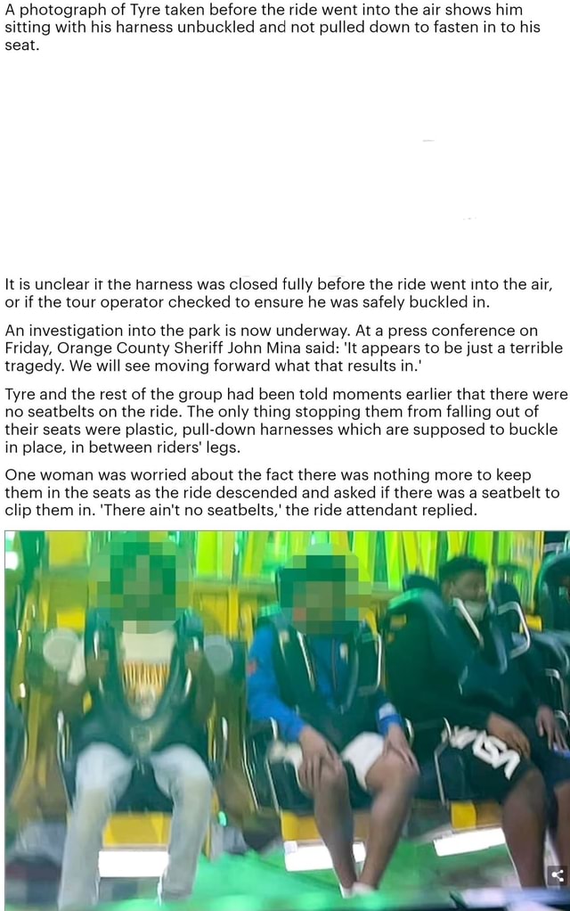 Photo shows harness of boy, 14, was NOT buckled properly seconds before ...