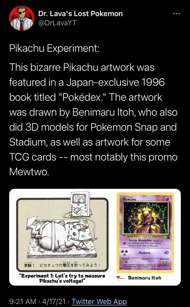 Dr. Lava's Lost Pokemon @DrLavaYT Pikachu Experiment: This bizarre ...