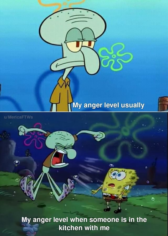 My anger level usually Mer carTWs My anger level when someone is in the ...