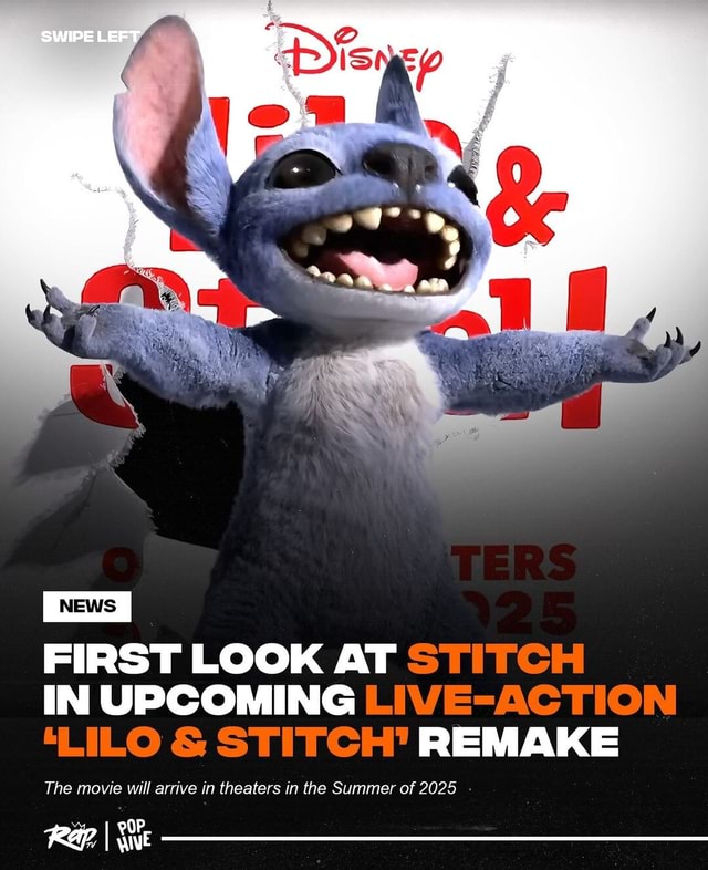 First look at CGI Stitch from Disneys liveaction remake of Lilo Stitch ...