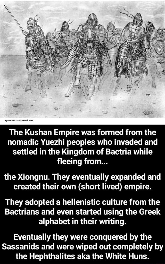 The Kushan Empire was formed from the nomadic Yuezhi peoples who ...