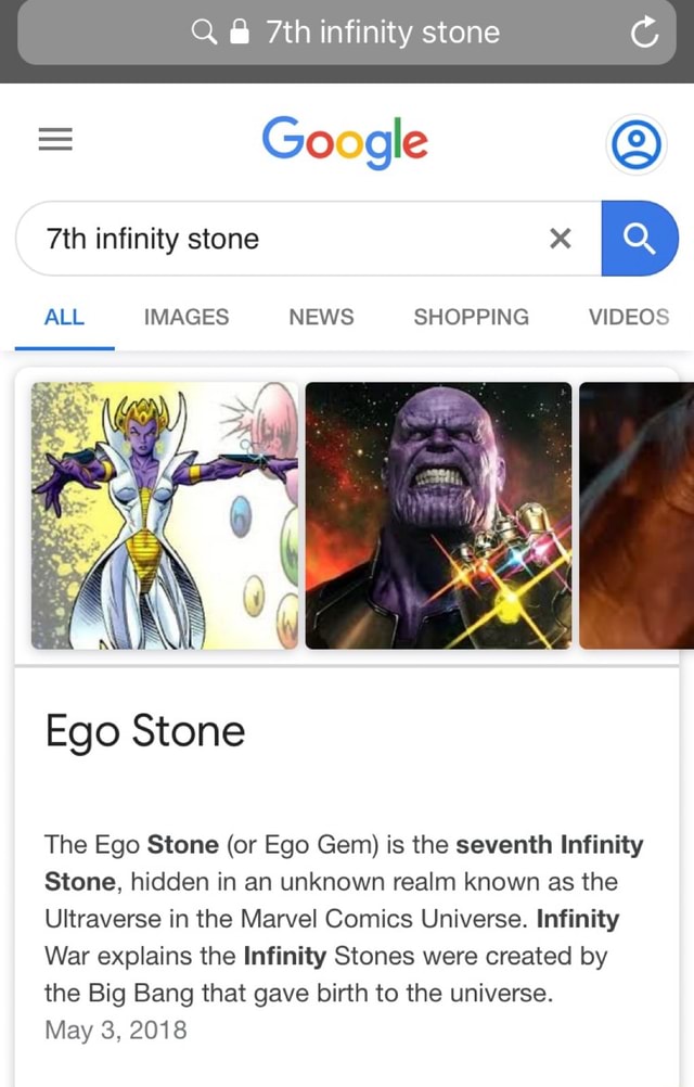 The Ego Stone (or Ego Gem) is the seventh Infinity Stone, hidden in an ...