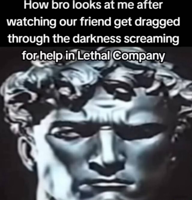 How bro looks at me after watching our friend get dragged through the ...