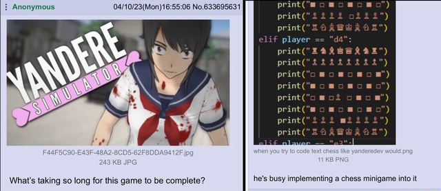 Anonymous No.633695631 elif play "da": print LO print(" print print Gy ...