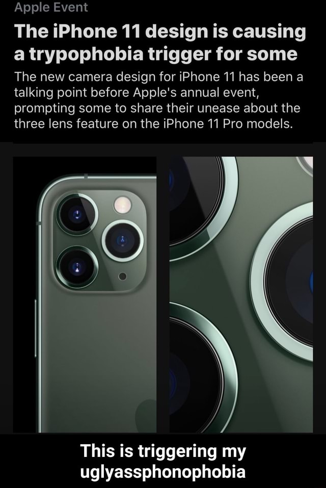 Apple Event The iPhone 11 design is causing a trypophobia trigger for ...