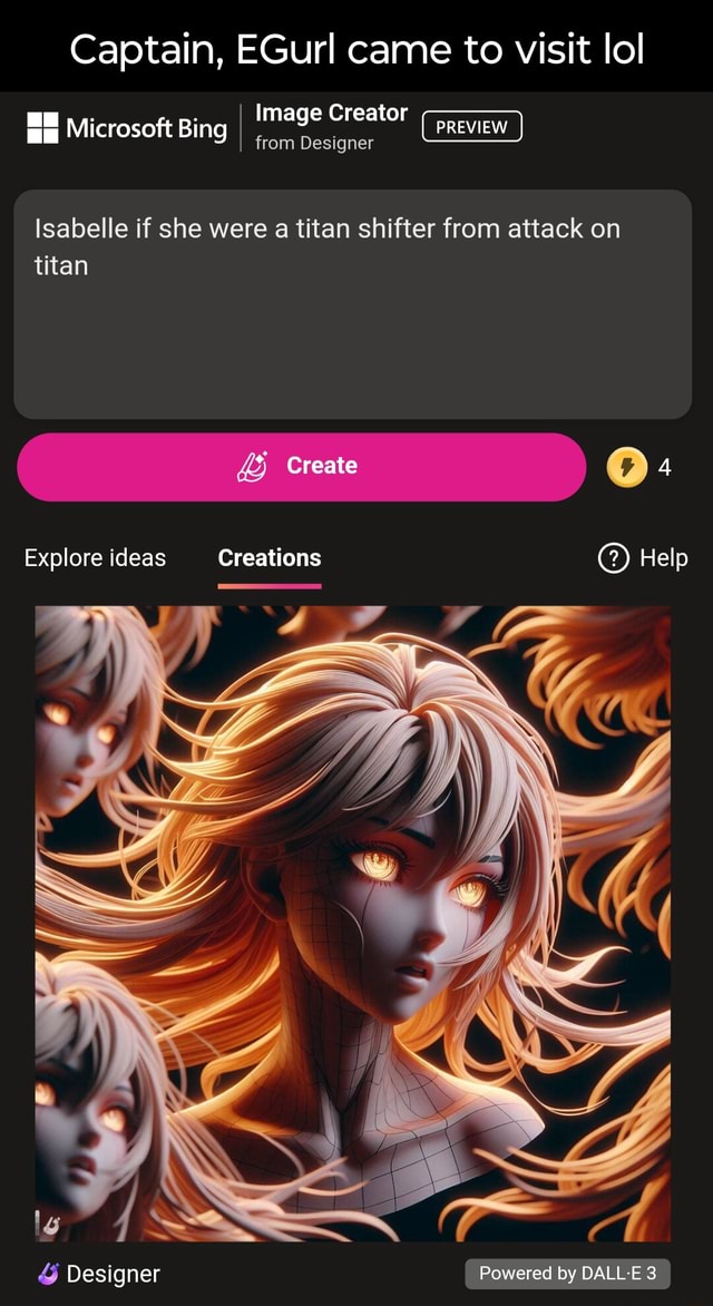 Captain, EGurl came to visit lol PREVIEW Designer mage Creator fro I ...