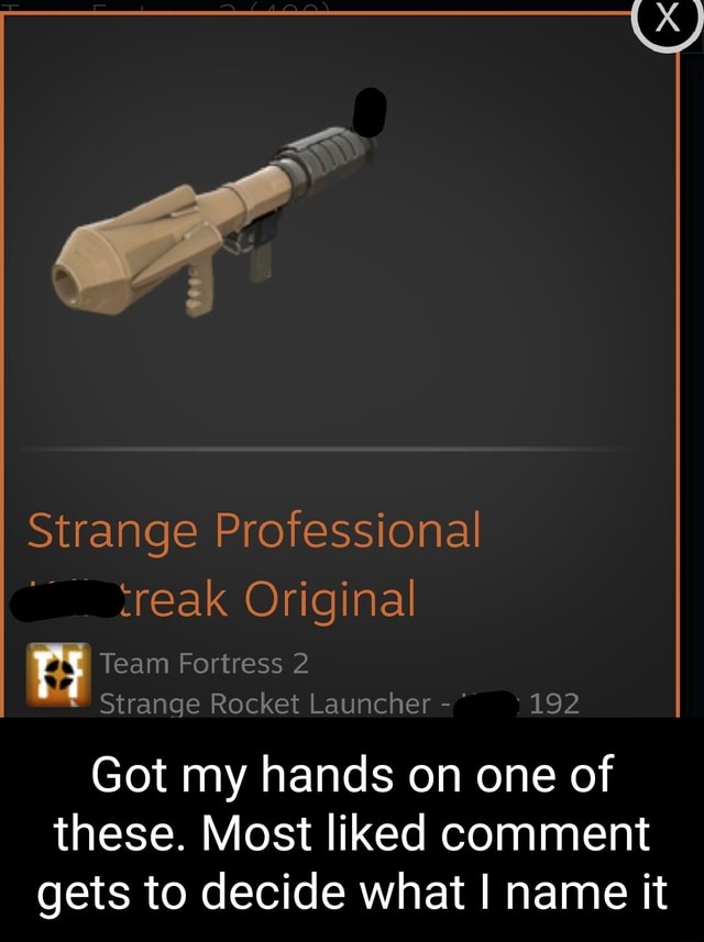 Strange Professional creak Original Team Fortress 2 Strange Rocket ...