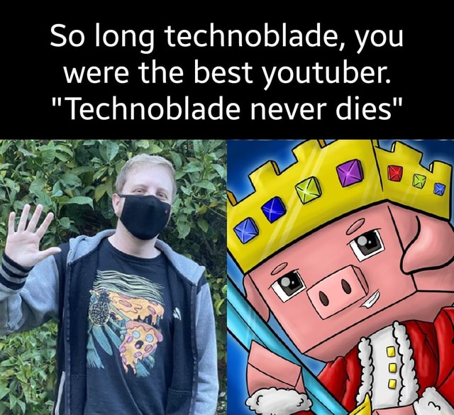 So long technoblade, you were the best youtuber. "Technoblade never ...