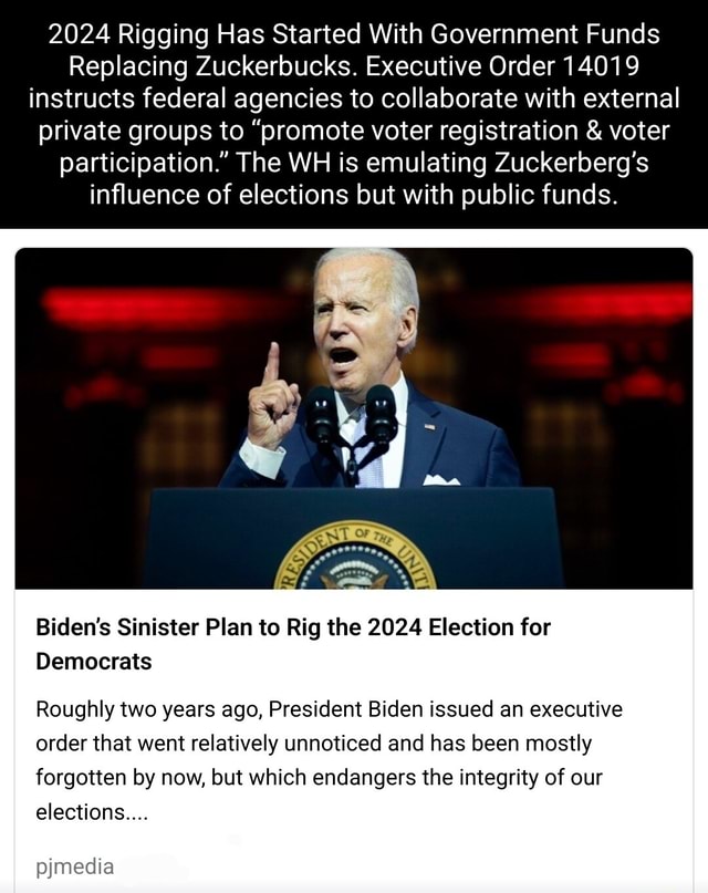 2024 Rigging Has Started With Government Funds Replacing Zuckerbucks ...