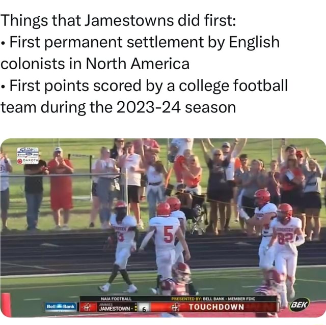 Things that Jamestowns did first: - First permanent settlement by ...