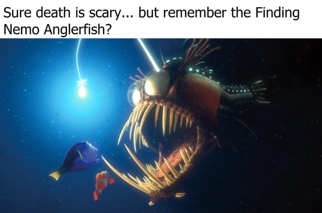 Sure death is scary... but remember the Finding Nemo Anglerfish? - iFunny