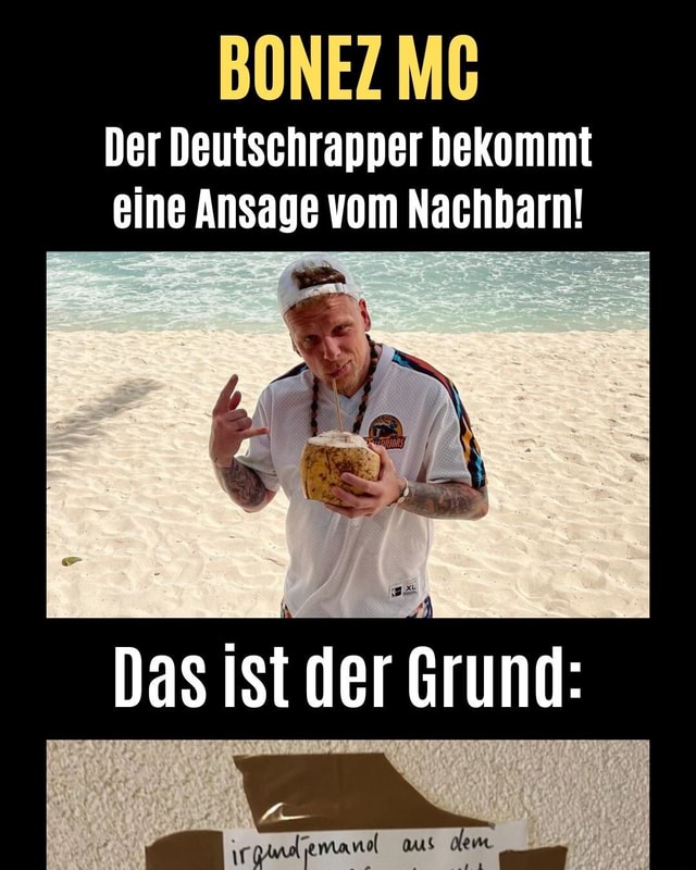 Das ganze Bild und die komplette Story erzählt von Bonez MC persönlich ...