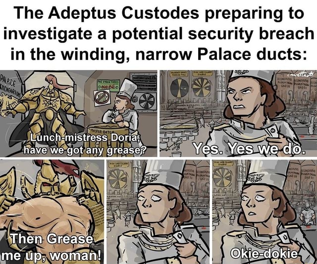 The Adeptus Custodes preparing to investigate a potential security ...