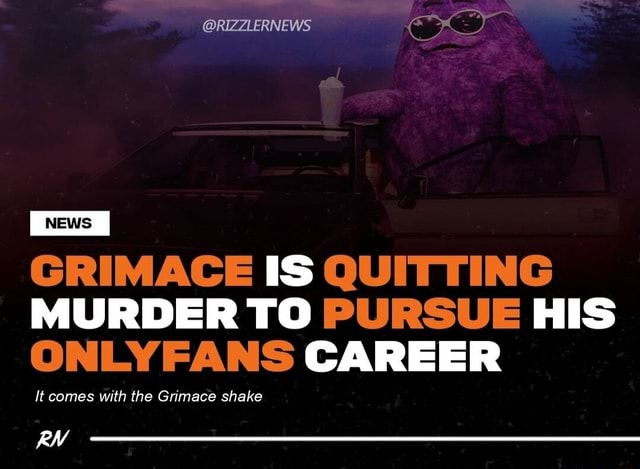 GRIMACE IS QUITTING MURDER TO PURSUE HIS ONLY FANS CAREER It comes with ...
