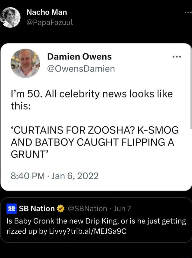 Follow my ig @crunkfila - Nacho Man @PapaFazuul I Damien Owens ...