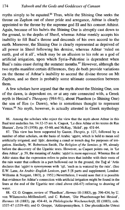 174 Yahweh and the Gods and Goddesses of Canaan myths simply to be ...