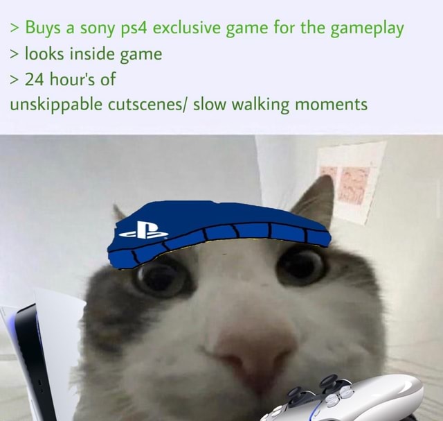 Buys a sony exclusive game for the gameplay > looks inside game > 24 ...