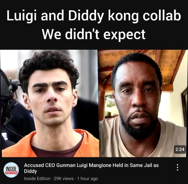 Luigi and Diddy kong collab We didn't expect Accused CEO Gunman Luigi ...