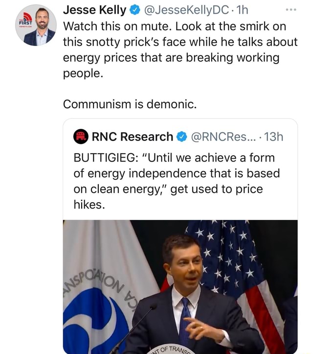 Jesse Kelly @ @JesseKellyDC - th Watch this on mute. Look at the smirk ...