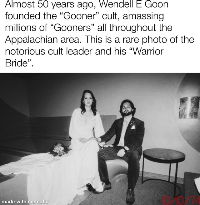 Almost 50 years ago, Wendell E Goon founded the "Gooner" cult, amassing ...