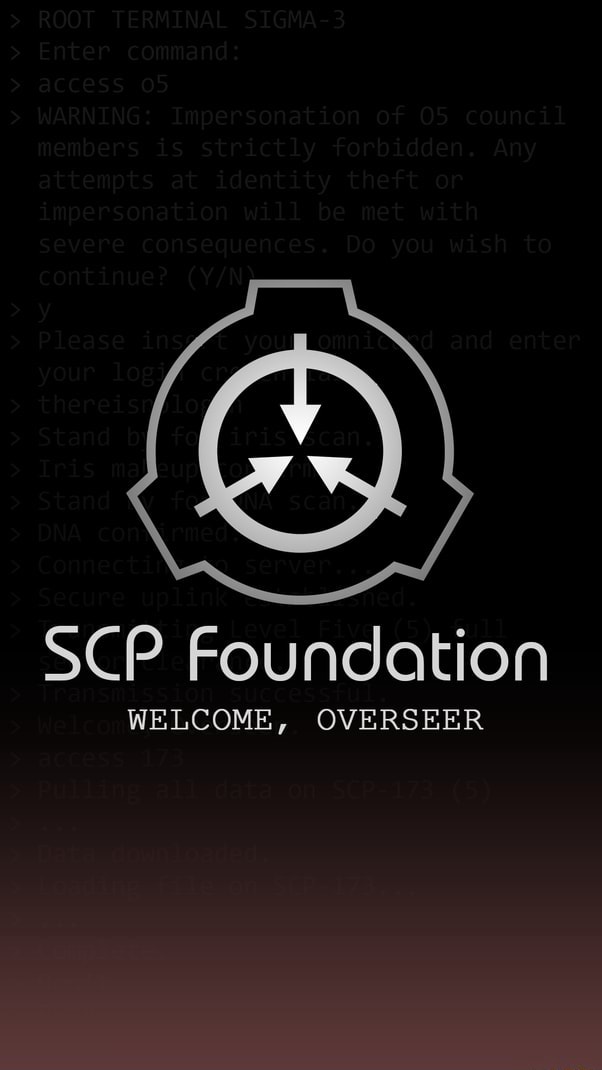 SCP Foundation WELCOME, OVERSEER - iFunny