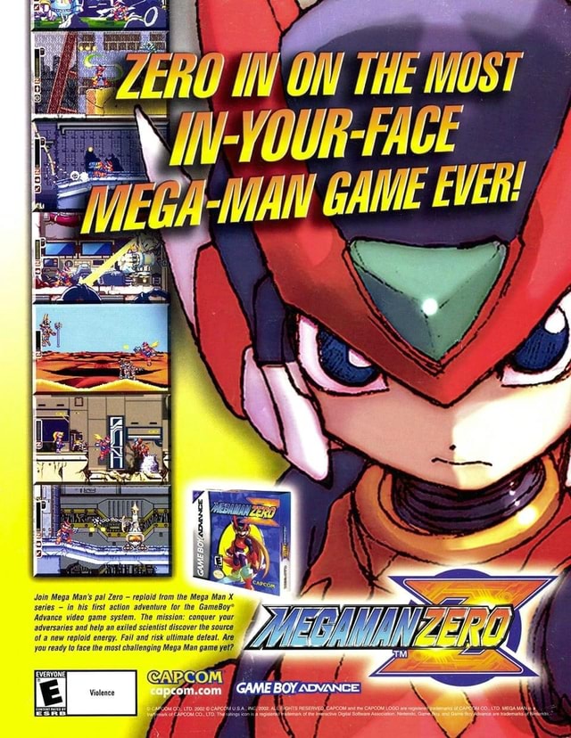 IN ON THE MOST AMMAN GA EVER! Join Mega Man's pal Zero reploid trom the Mega Man X series in his ...