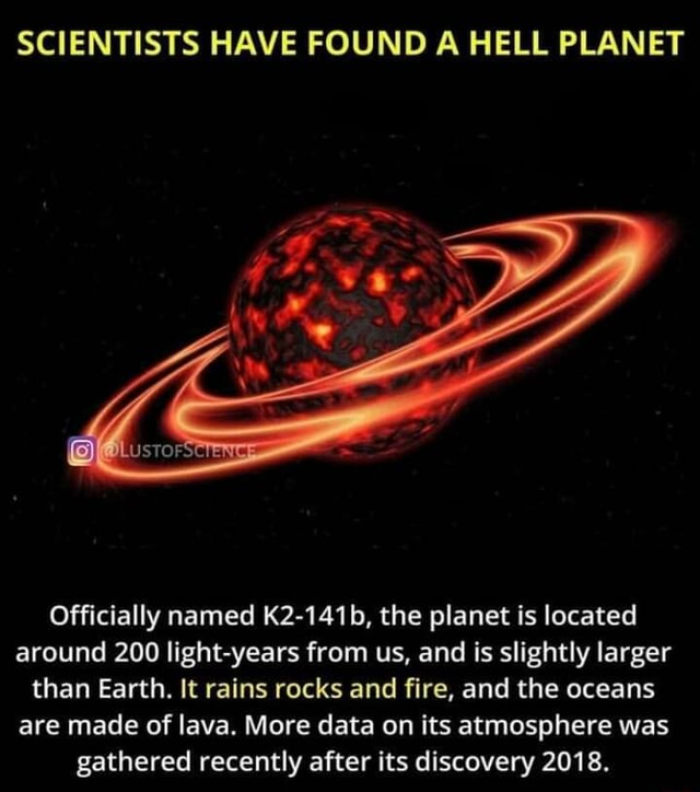 SCIENTISTS HAVE FOUND A HELL PLANET Officially named K2-141b, the ...