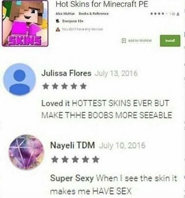 Hot Skins for Minecraft PE Alex Muhtar Qooks Reference o A Loved it ...