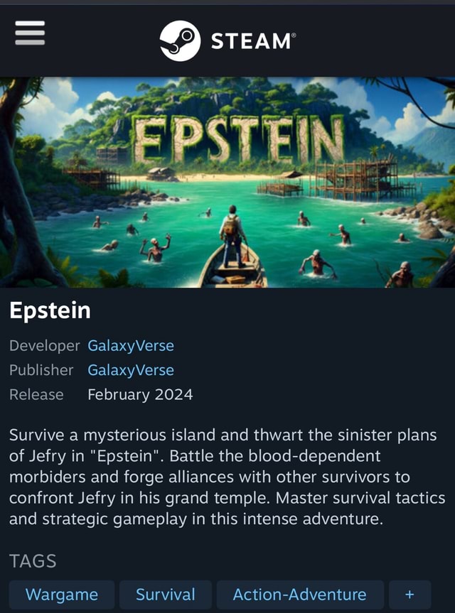 = STEAM Epstein Developer GalaxyVerse Publisher GalaxyVerse Release ...