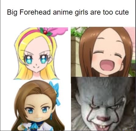 Big Forehead anime girls are too cute - iFunny