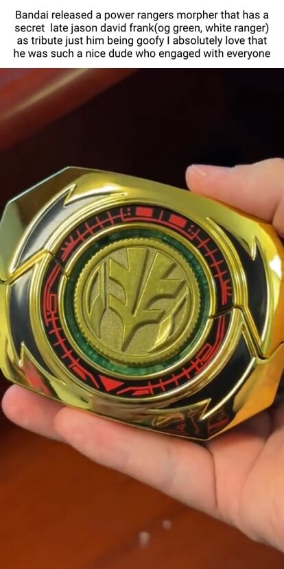 Bandai released a power rangers morpher that has a secret late jason ...