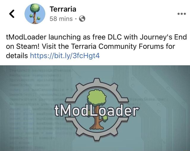 Terraria 58 mins @ tModLoader launching as free DLC with Journey's End ...