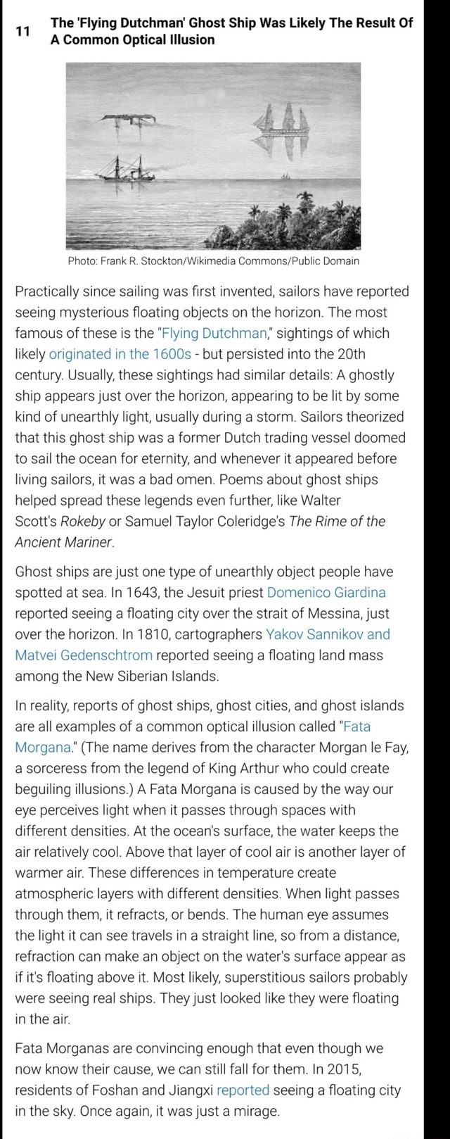 The 'Flying Dutchman' Ghost Ship Was Likely The Result Of A Common ...